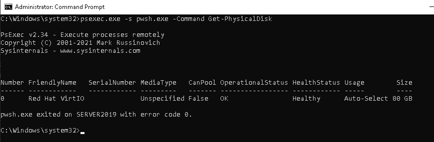 Get Physicaldisk Cannot Get Disk When It Run At A Windows Services · Issue 16226 · Powershell