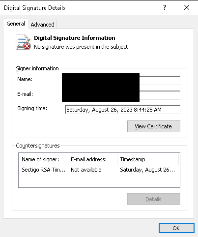 Cms signature created with .Net Framework cannot be verified with .Net Core for an elliptic ...