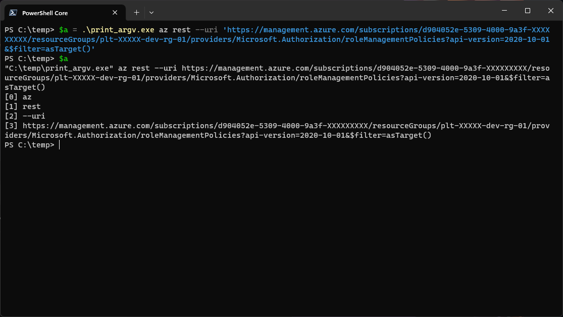 $ character in az uri string being interpreted by powershell as a command · Issue #20686 ...