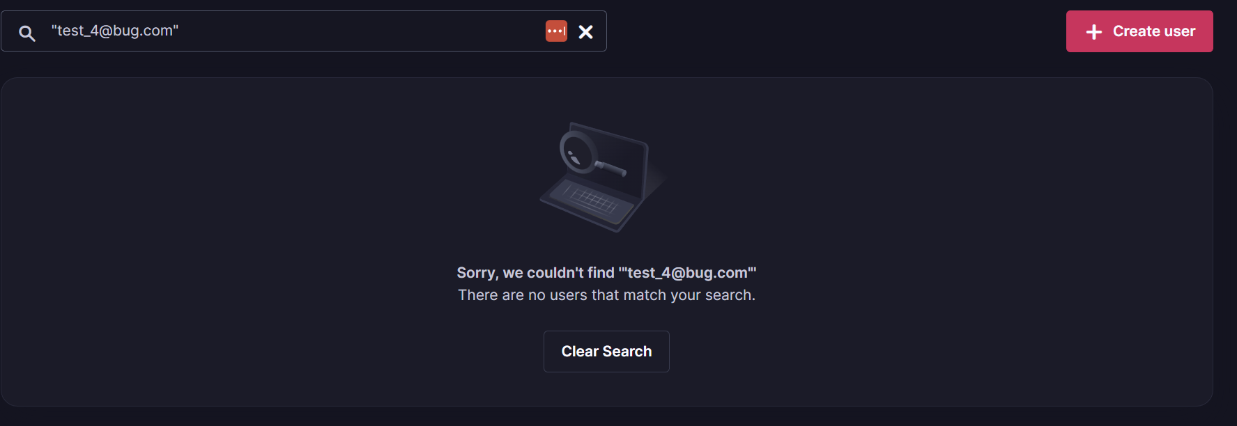 Bug Report Search For A User By Email Which Have Underscore With No Results · Issue 5546