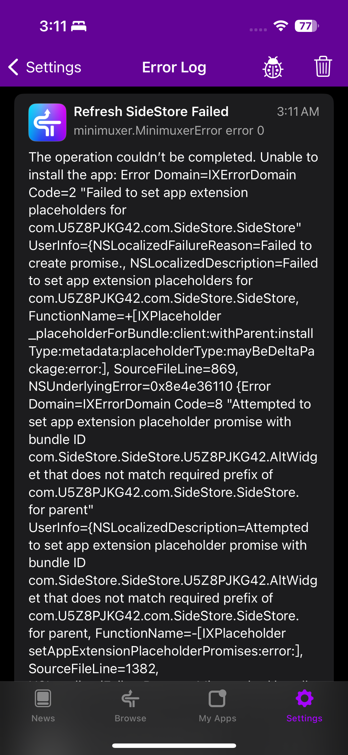 [BUG] Refresh sidestore failed · Issue #509 · SideStore/SideStore · GitHub