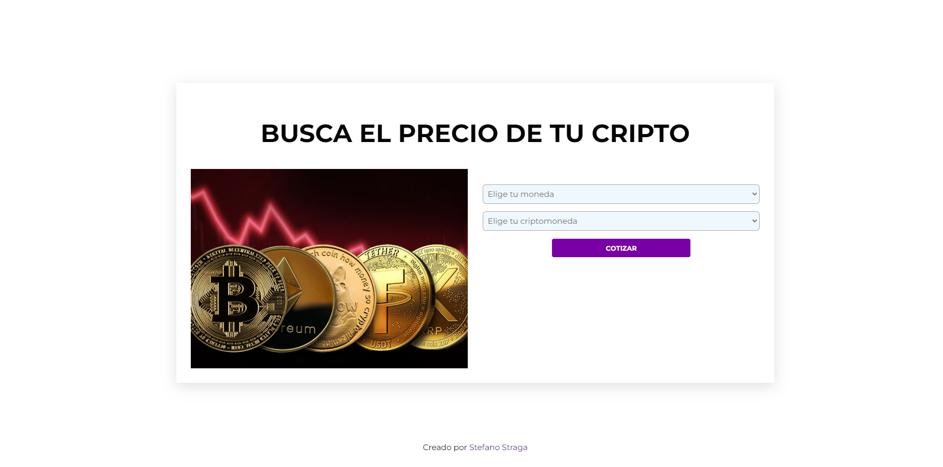 GitHub - stef4no1/Cotizador-Criptomonedas: Creando un cotizador de criptomonedas con JS, HTML Y CSS