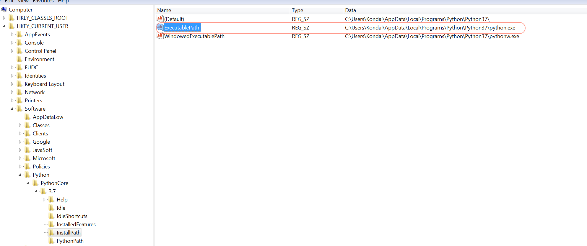 Windows - Install tools failed due to no python registry keys found ...