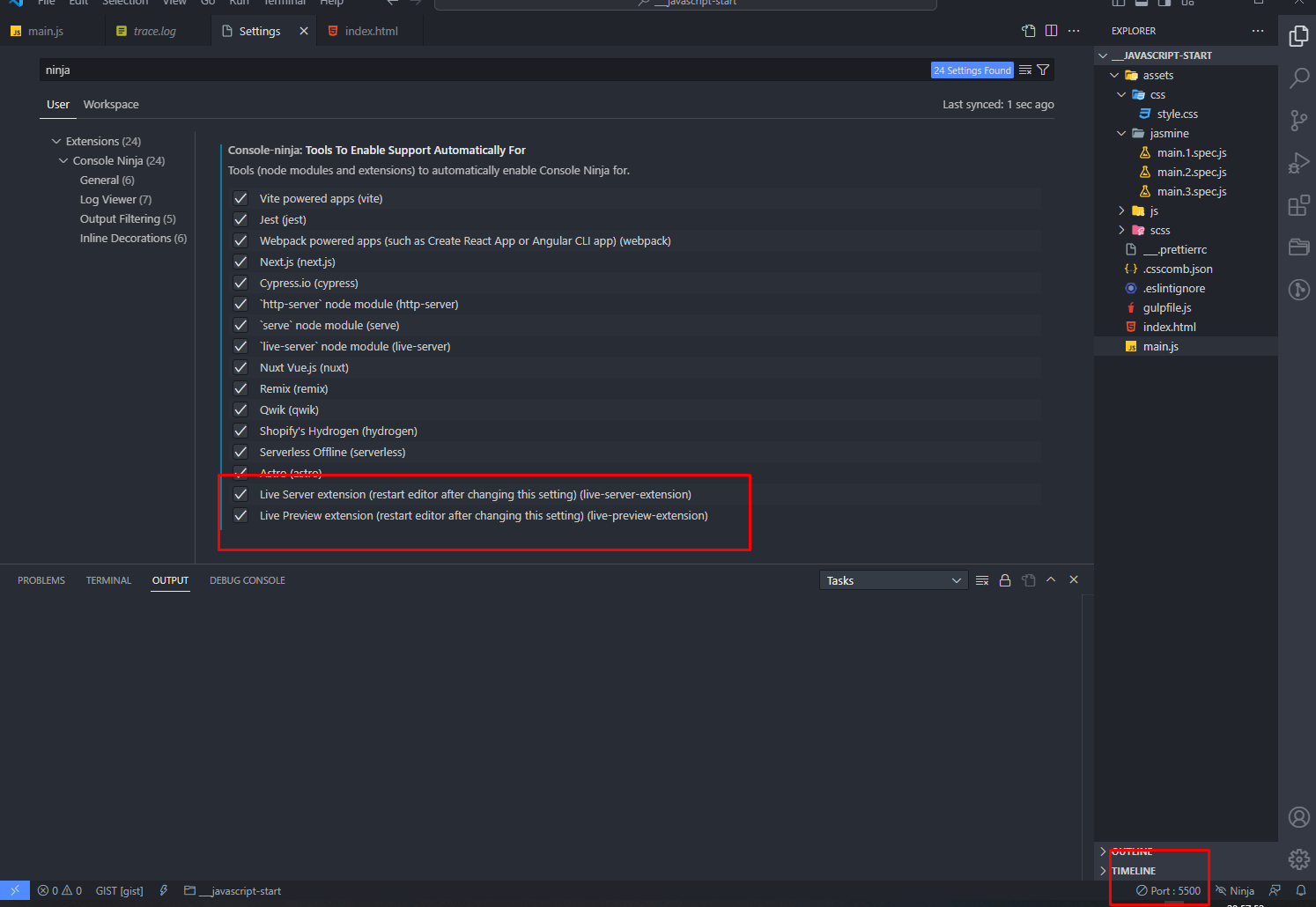 Console Ninja remains inactive and doesn't detect the live server · Issue #183 · wallabyjs ...