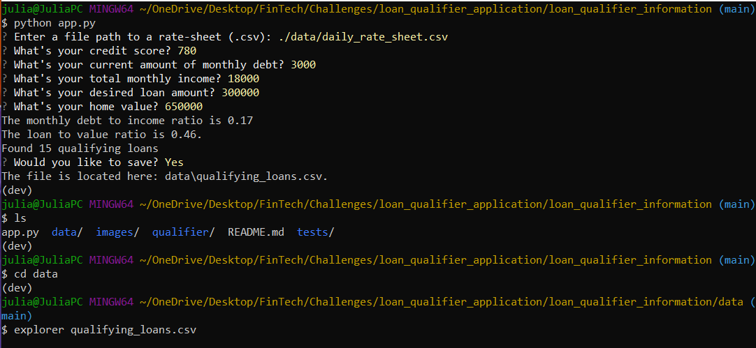 GitHub - JuliaGuanzon/loan_qualifier_application