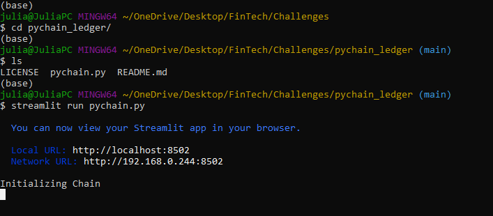 GitHub - JuliaGuanzon/pychain_ledger: This simple application is the foundation to a successful ...