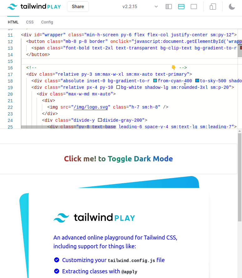 Different Color In Darklight Mode · Tailwindlabs Tailwindcss