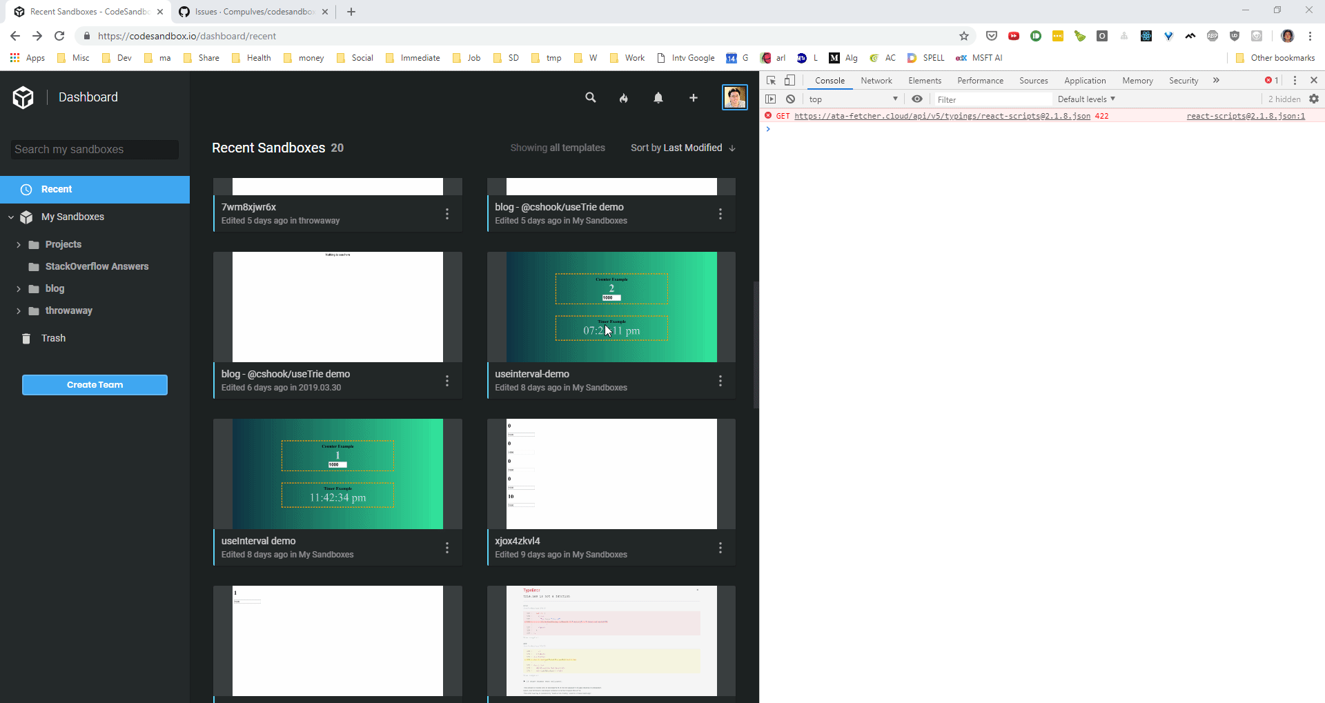 🐛 Open Sandbox throws an error & Open Sandbox in new tab opens in current window · Issue #1738 ...