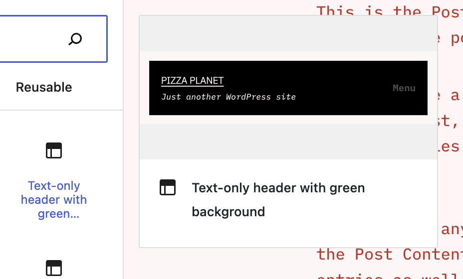 Show a preview in the 'Create reusable block' and 'Create template part' modals · Issue #42812 ...