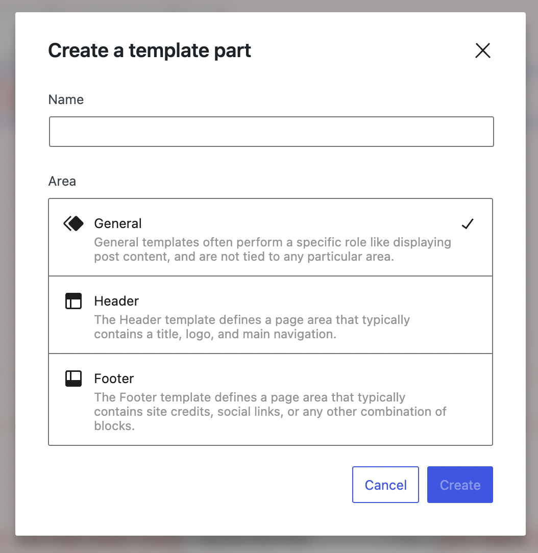 Show a preview in the 'Create reusable block' and 'Create template part' modals · Issue #42812 ...