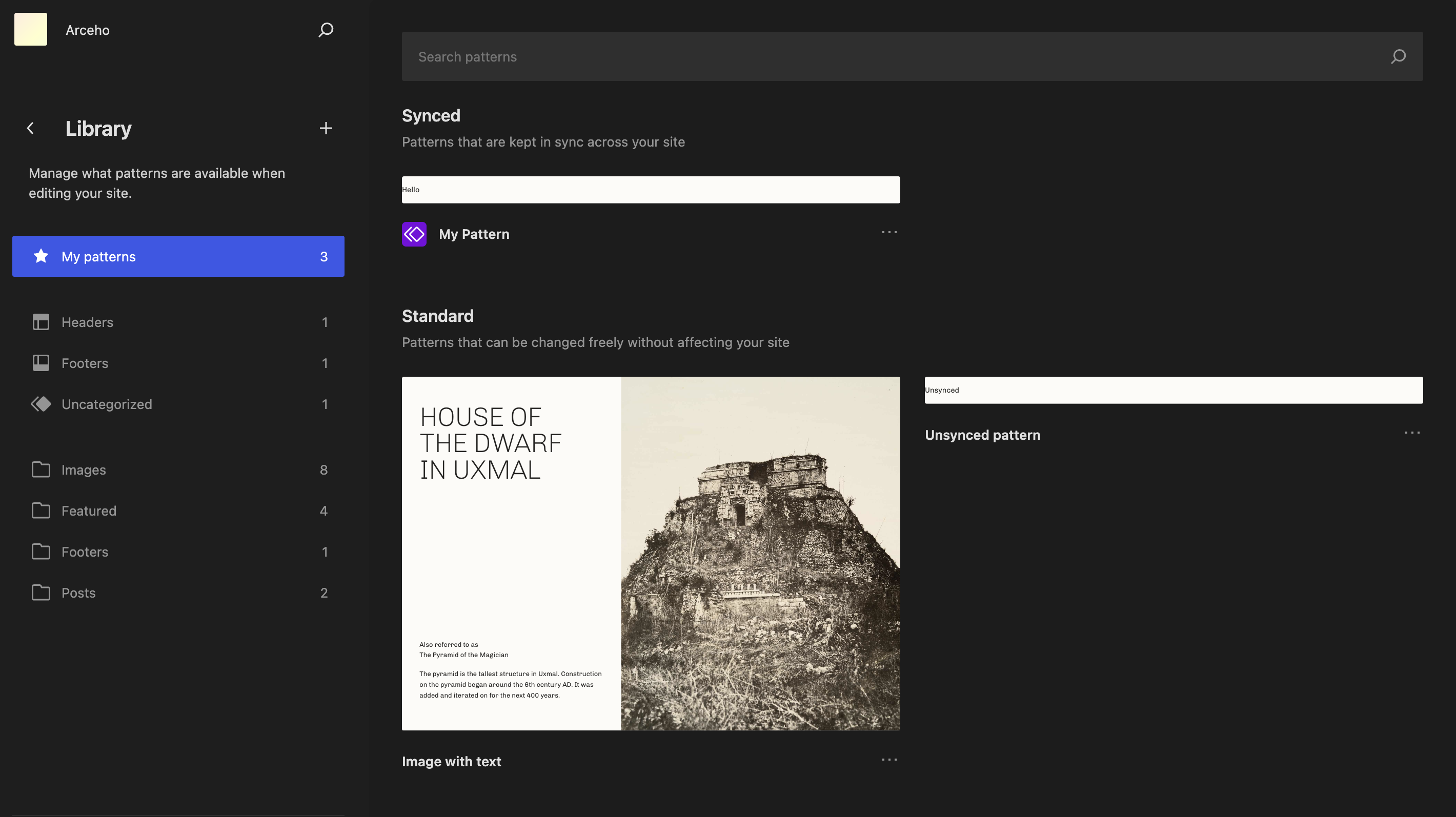 Consolidate user-generate patterns in the Inserter · Issue #52129 · WordPress/gutenberg · GitHub