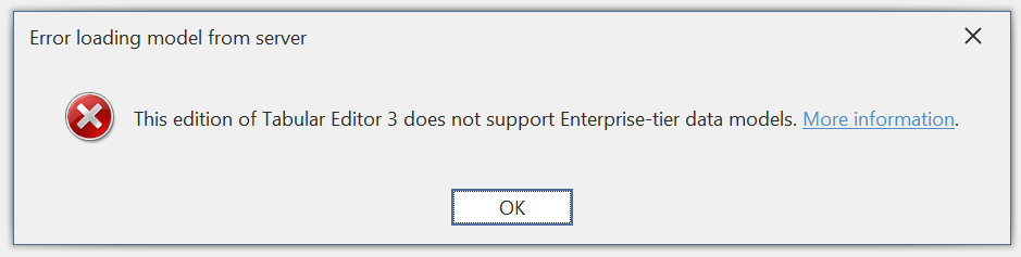 Connecting to local SSAS cube with business edition · Issue #841 · TabularEditor/TabularEditor3 ...