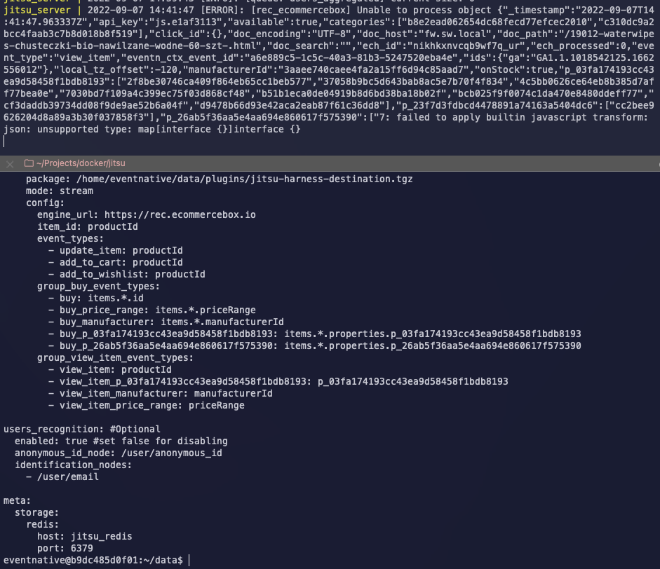 Npm Destination Plugin Failed To Apply Builtin Javascript Transform Json Unsupported Type