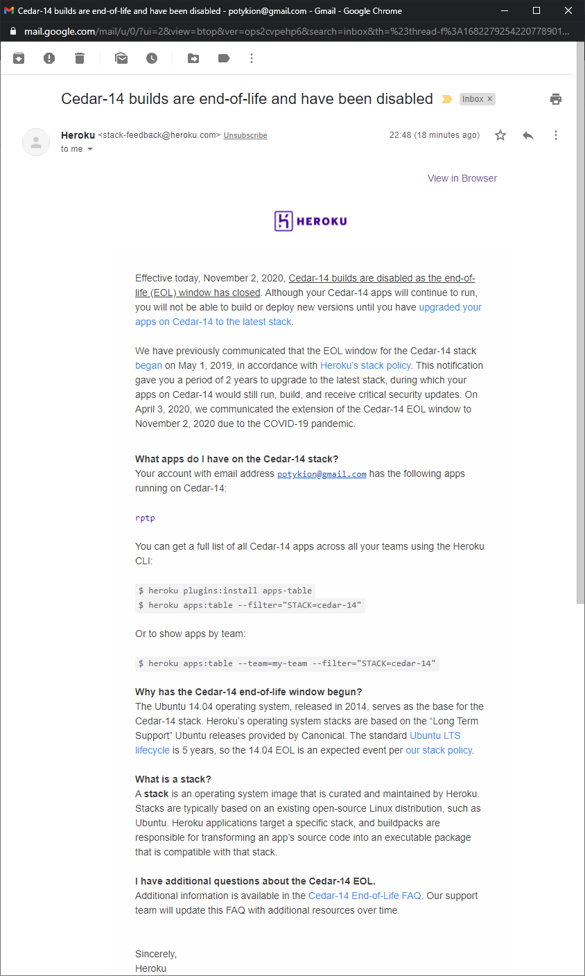 Сменить тип инстанца на хероку или флаттер-веб юзать · Issue #3 · potykion/rptp · GitHub