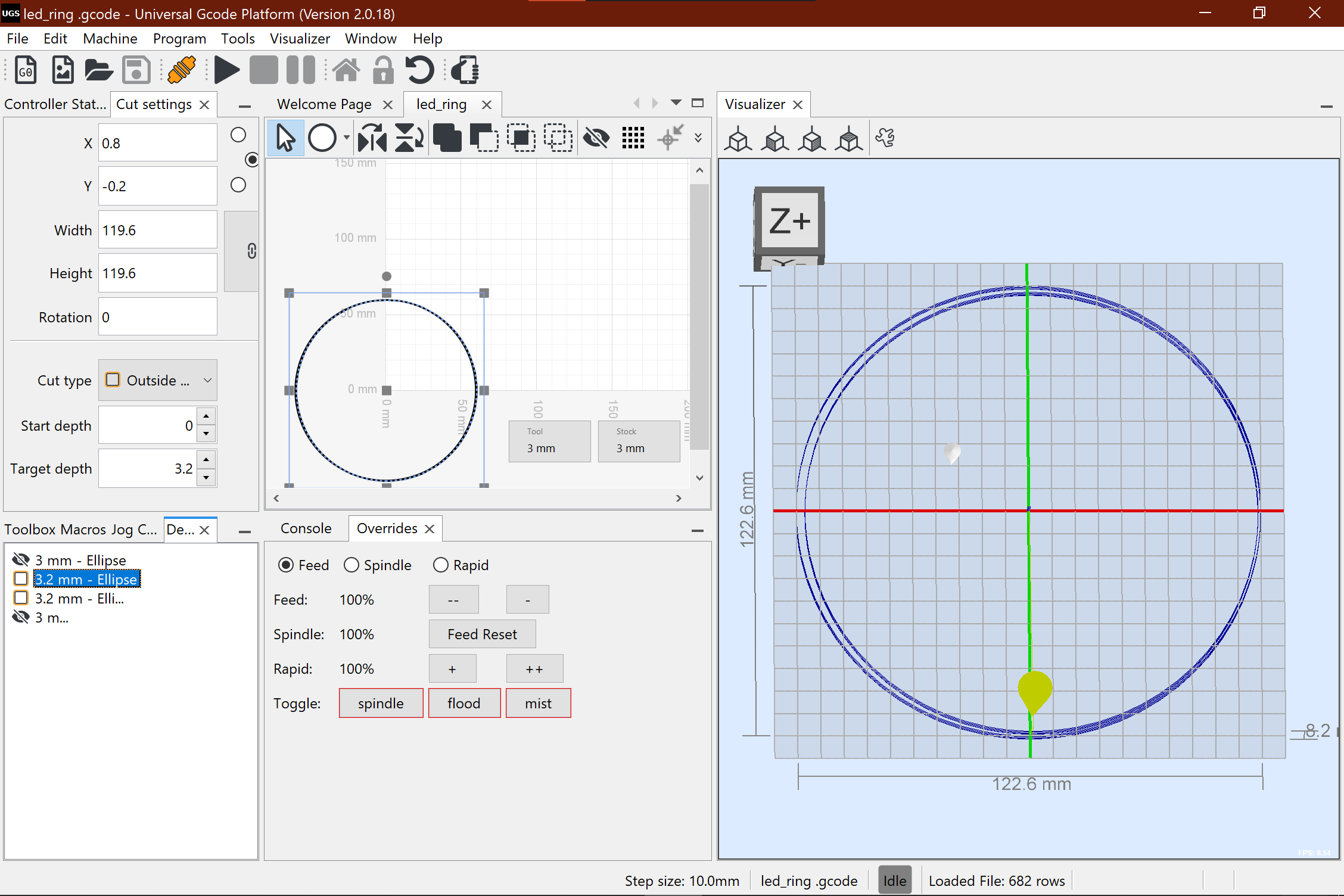 Cut type does not change path on imported ellipse · Issue #2310 ...
