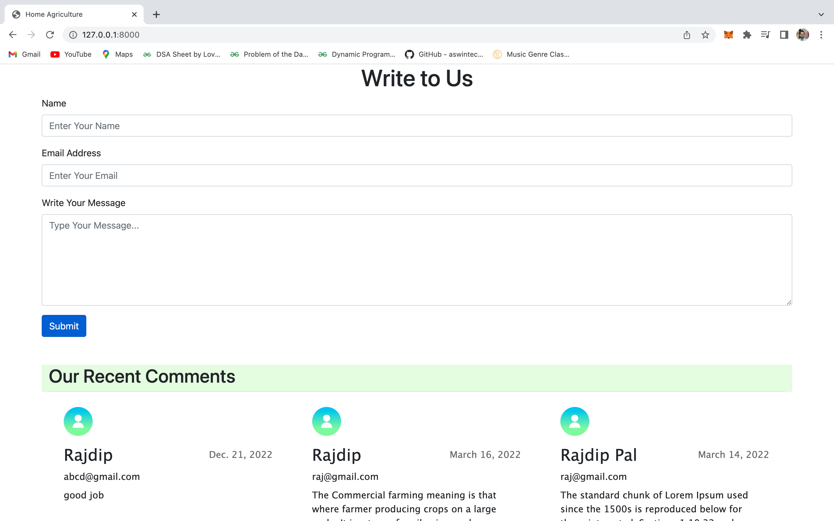 GitHub - rajdippal/OptimizingAgriculturalProduction: Machine Learning based Django Project