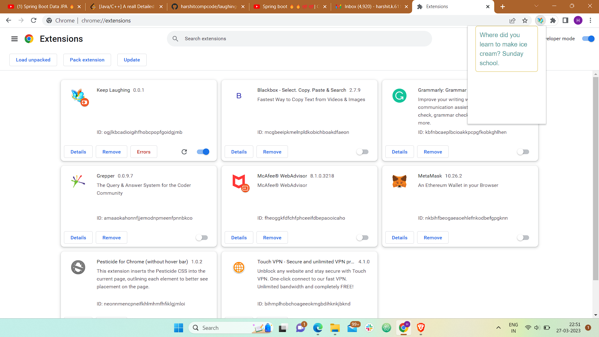 GitHub - harshitcompcode/laughing-happiness: A chrome extension which lightens up your mood by ...