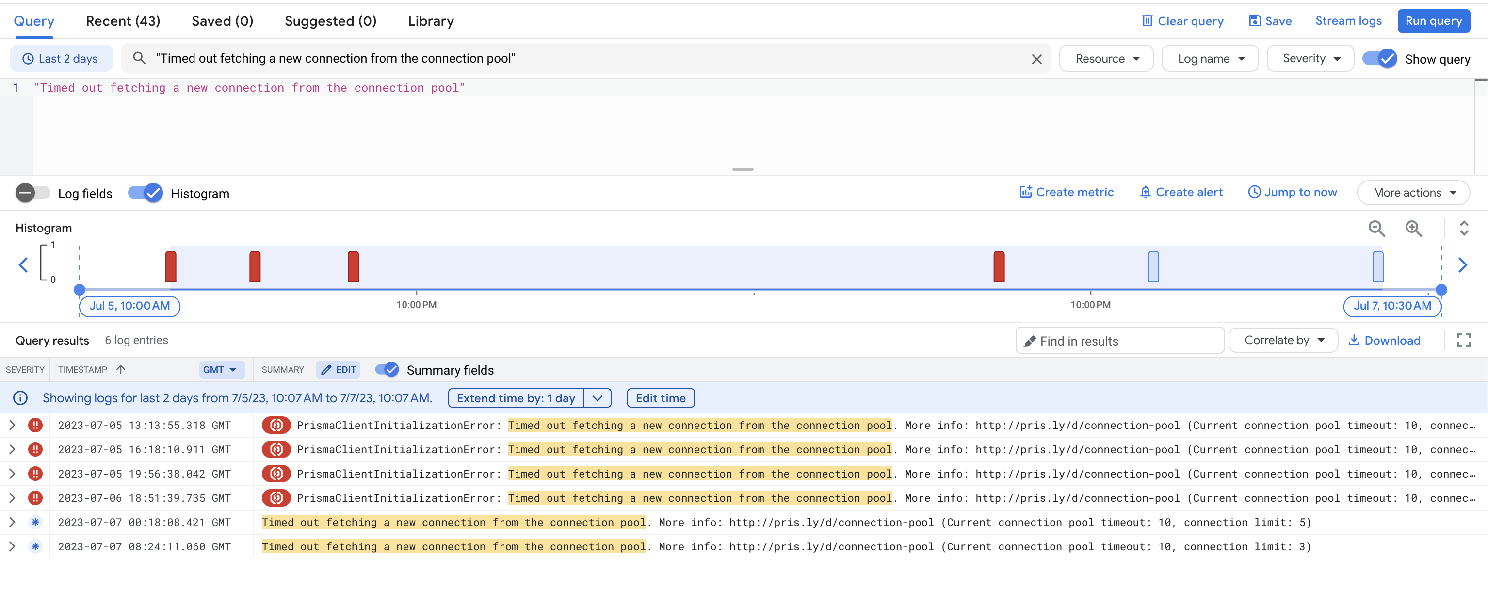 🐛 Timed out fetching a new connection from the connection pool (pgbouncer, cloud run) · Issue ...