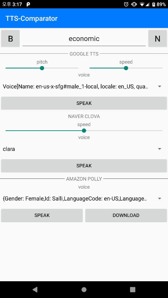 GitHub - AzelyFox/TTS-Comparator: TTS-Comparator with Google TTS, Naver Clova, Amazon Polly