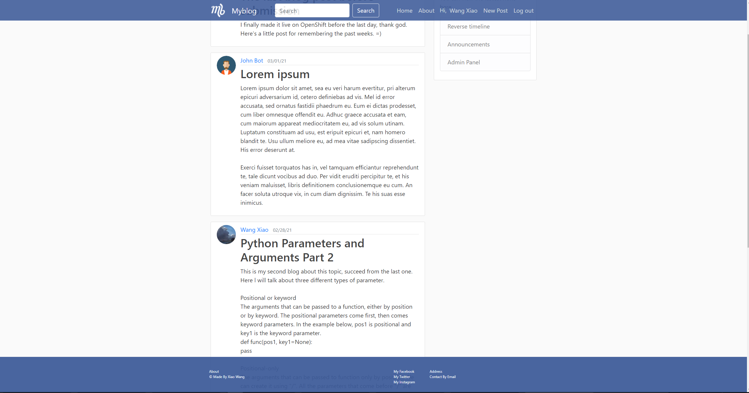 GitHub - theXiaoWang/Uni-Assignment-Blog-Website: This is a blog website I build for university ...