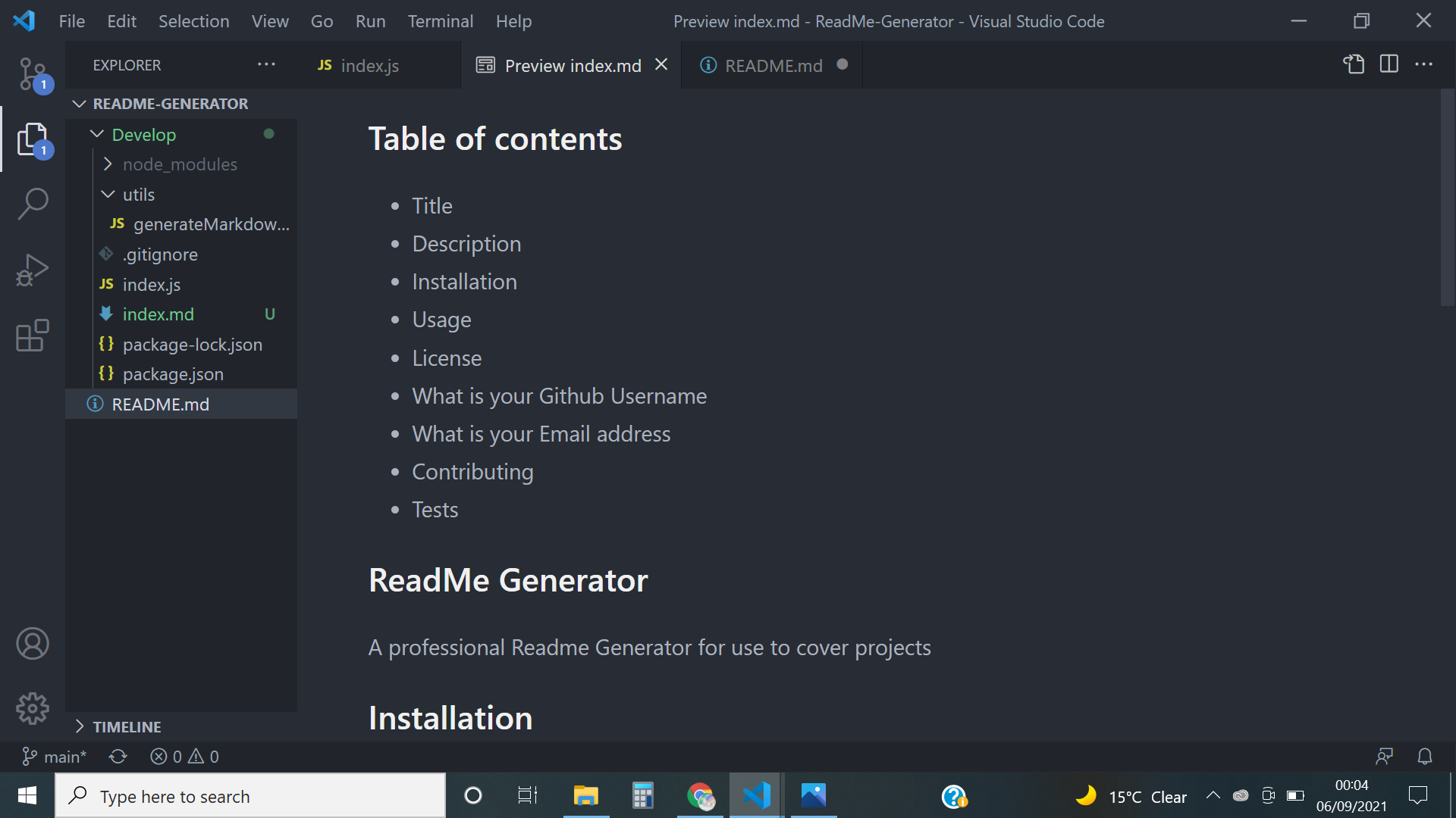 GitHub - satpalmatharoo/ReadMe-Generator: Creating an application which ... GitHub - satpalmatharoo/ReadMe-Generator: Creating an application which ...
