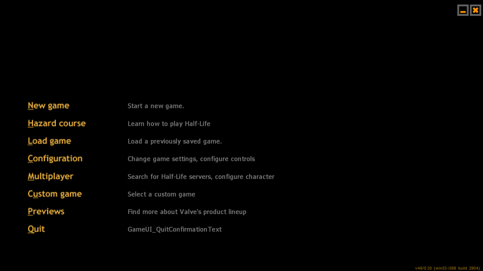 [BUG?] Half-Life WON Main Menu Background Not Showing · Issue #1289 ...