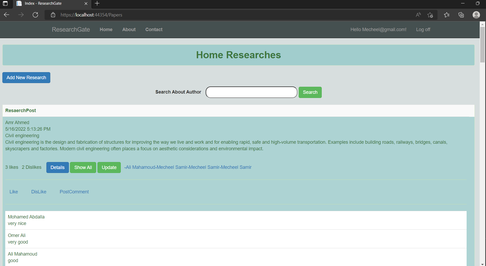 GitHub - Matter925/ResearchGate-Asp.net-MVC: ResearchGate-Asp.net-MVC WebSite Used To Publish ...