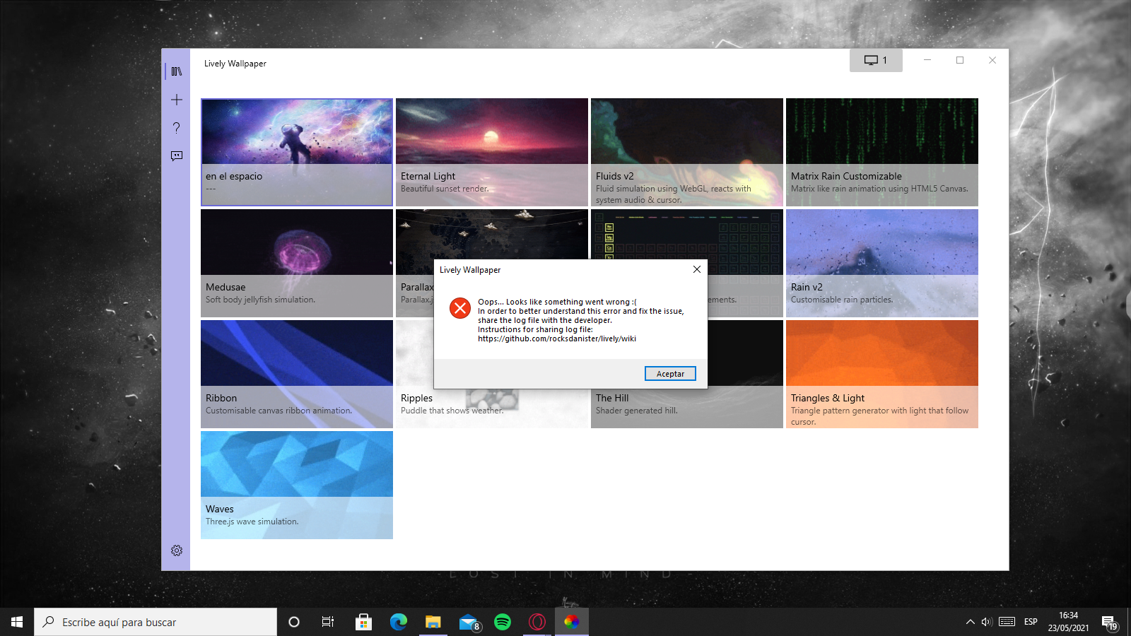 Problems changing the wallpaper · Issue #513 · rocksdanister/lively · GitHub