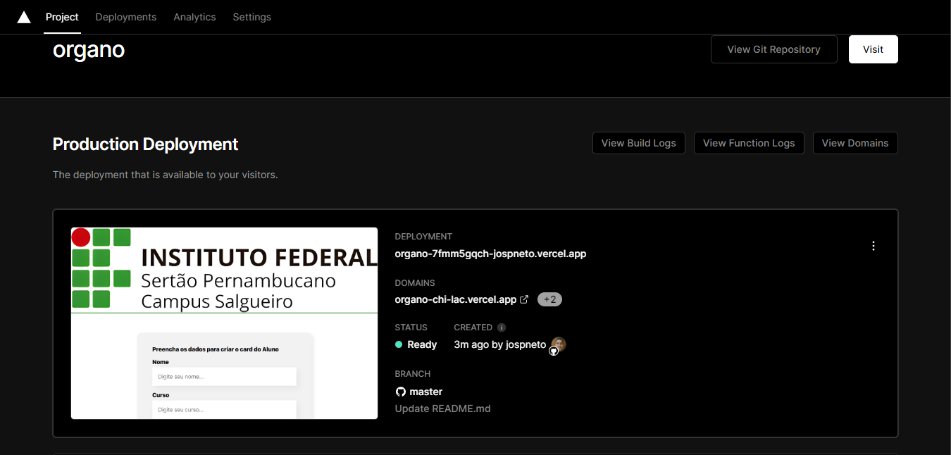 GitHub - jospneto/organo