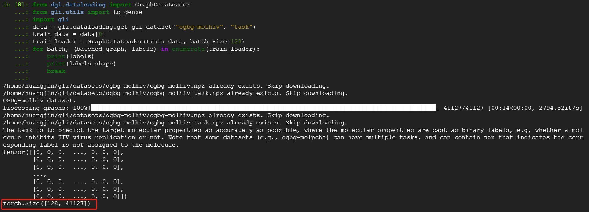 [BUG] dataloader in graph classification gives a 2-D label · Issue #271 · Graph-Learning ...