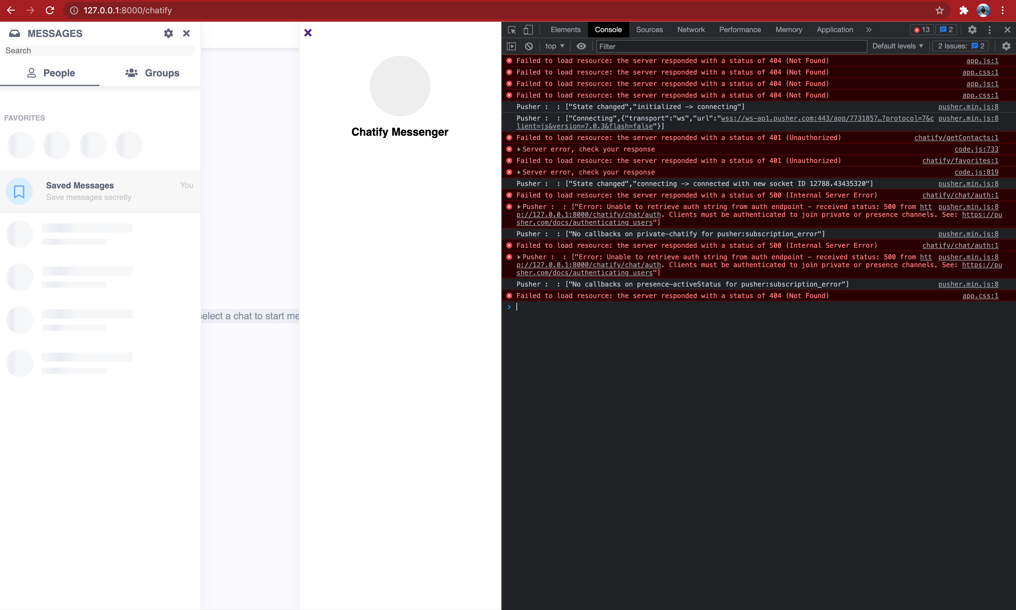 User Not Showing · Issue #151 · munafio/chatify · GitHub