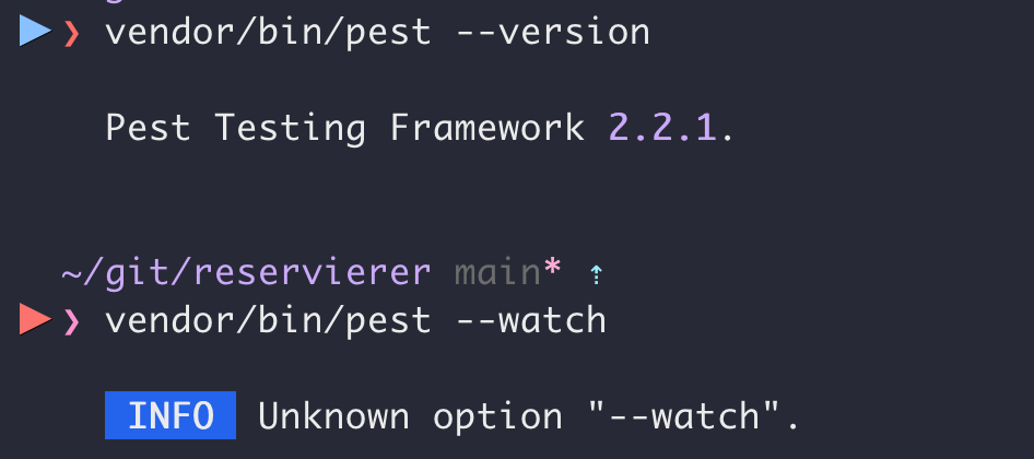 --watch not working · Issue #732 · pestphp/pest · GitHub