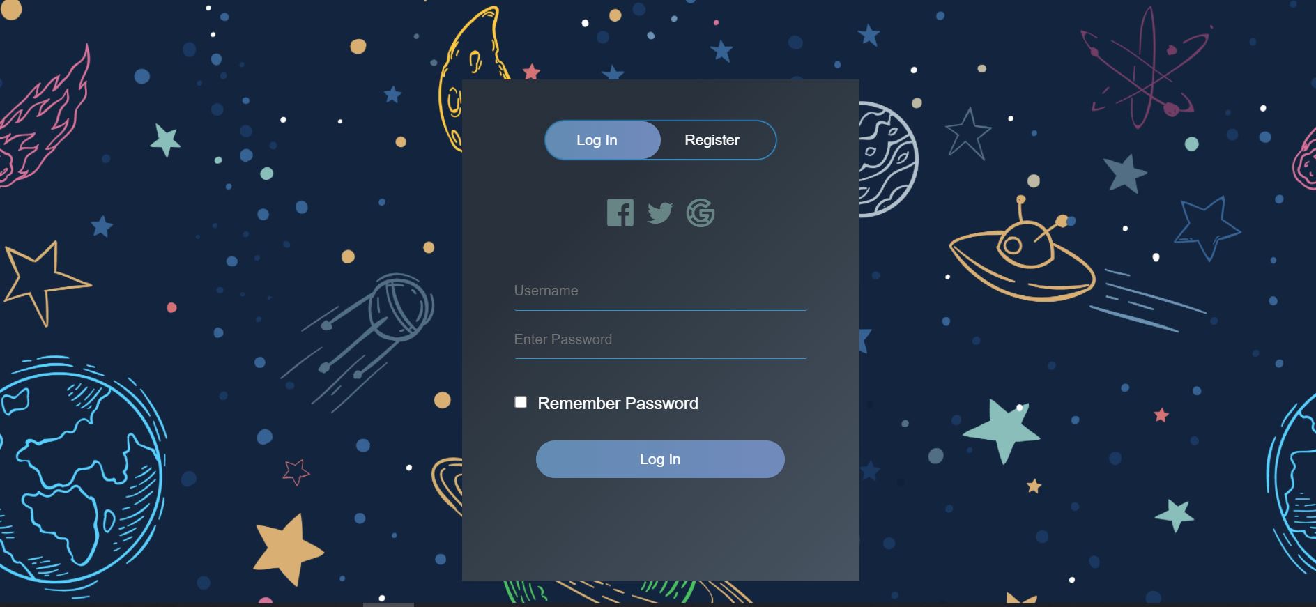 GitHub - thatsymer/login-page: login/register page