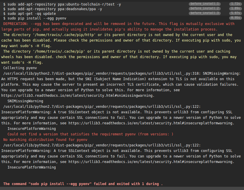 CI environment is failing due to pyenv deprecation · Issue #332 · PX4/PX4-ECL · GitHub