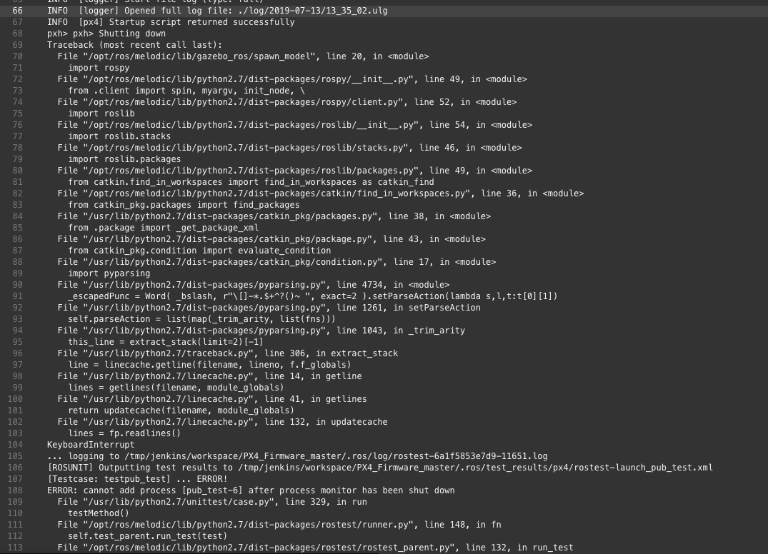 Jenkins intermittant failure (Catkin build on ROS workspace) · Issue #12475 · PX4/PX4-Autopilot ...