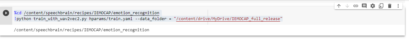[Bug]: IEMOCAP wav2vec2 recipe · Issue #1686 · speechbrain/speechbrain · GitHub