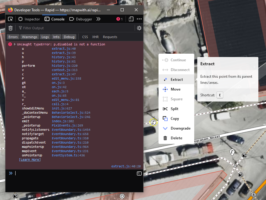 Can't extract node from a line. · Issue #921 · facebook/Rapid · GitHub