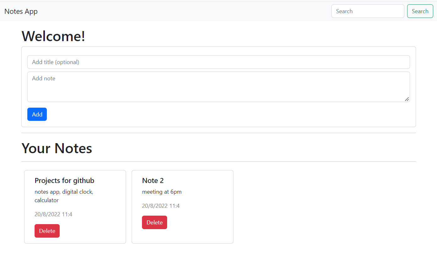 GitHub - wickedseer/javascript-notes-app: Simple notes app using HTML ...