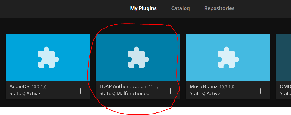 LDAP Authentication Plugin Status Malfunctioned · Issue #6097 · jellyfin/jellyfin · GitHub