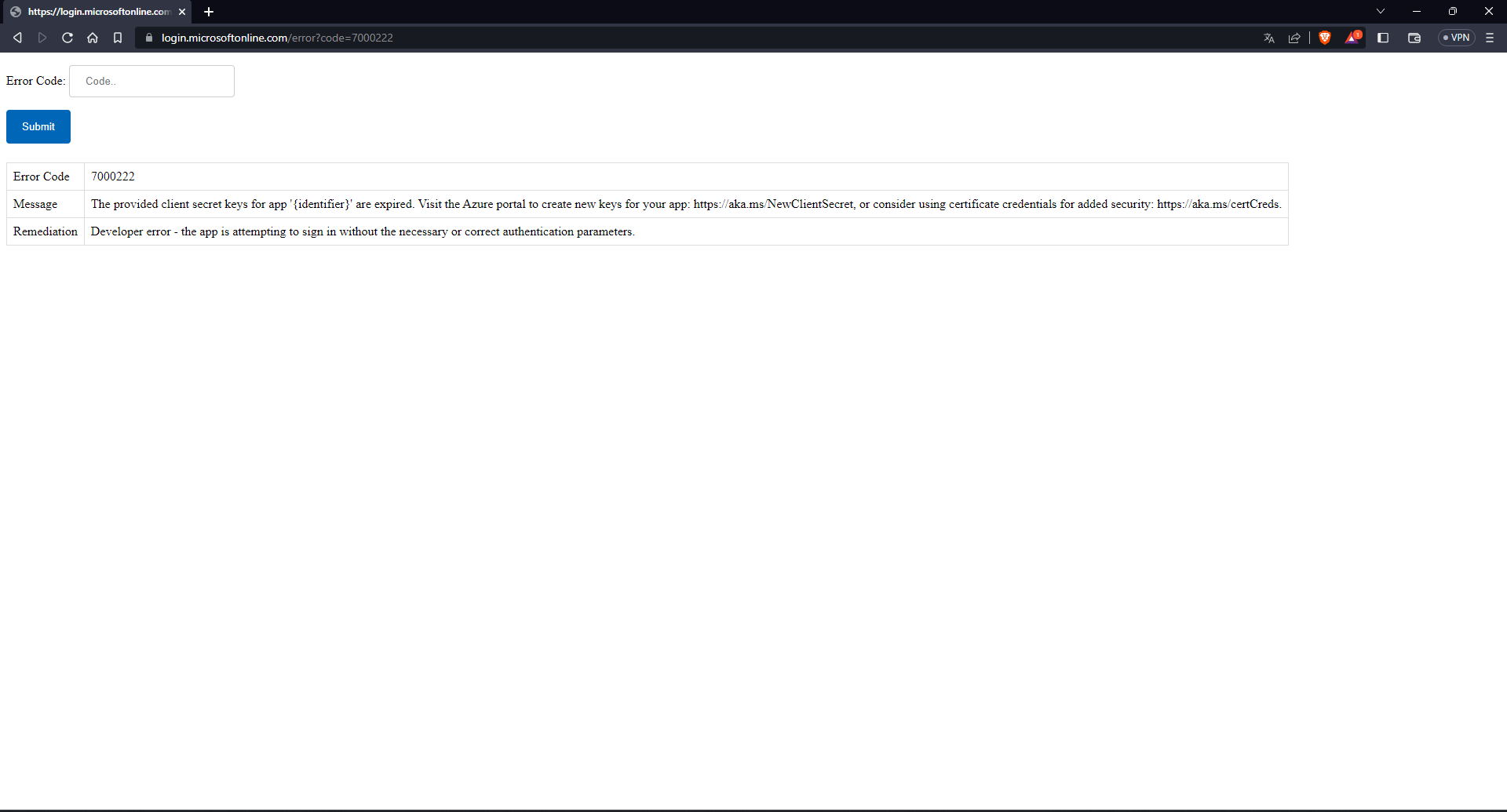 Unable to log in to FlutterFlow using Microsoft account (Microsoft error 7000222) · Issue #936 ...