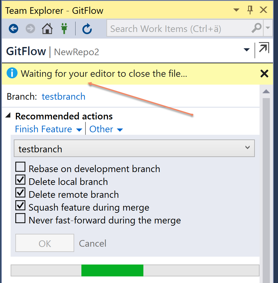 Bug: Finish Feature is using squash and no-ff even when option not selected · Issue #78 ...