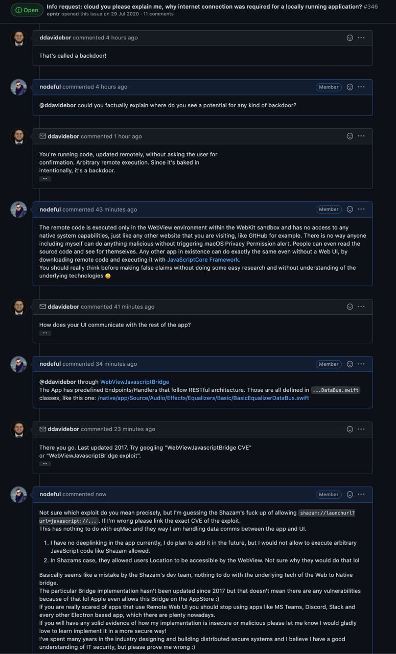 Info request: cloud you please explain me, why internet connection was required for a locally ...