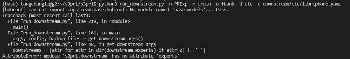 AttributeError: module 's3prl.downstream' has no attribute 'experts' · Issue #292 · s3prl/s3prl ...