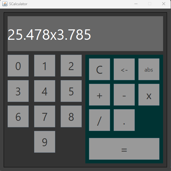 GitHub - pmont4/SCalculator: Functional calculator for basic operations made with Java.