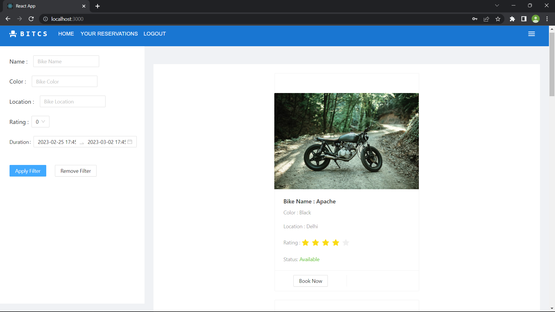GitHub - nknittin16436/bike-reservation: A web app that allows users to book bikes in various ...