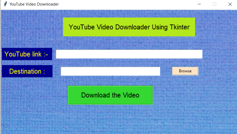 GitHub - SachitSankhe/Youtube-Video-Downloader