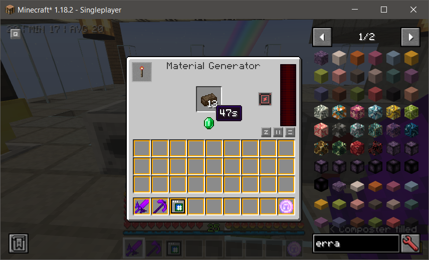[1.18.2] Material Generator gets "stuck" on its progress · Issue #2097 · Lothrazar/Cyclic · GitHub