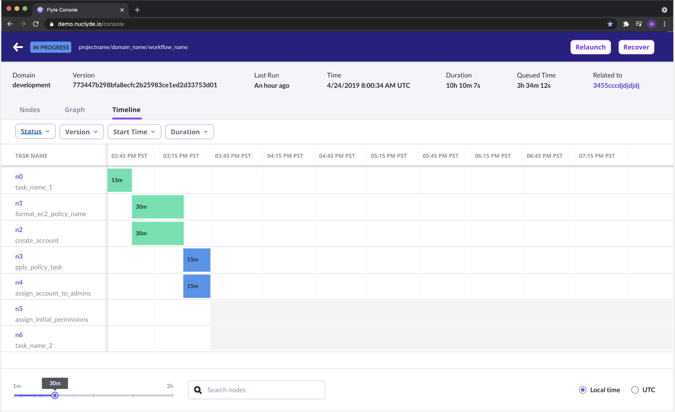 Timeline: Search bar · Issue #3479 · flyteorg/flyte · GitHub