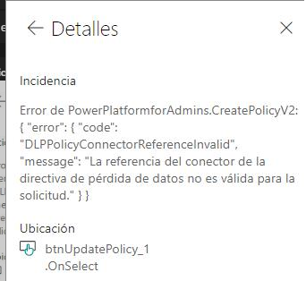 [CoE Starter Kit - BUG]: Error Creating a new DPL Policie using DLP ...