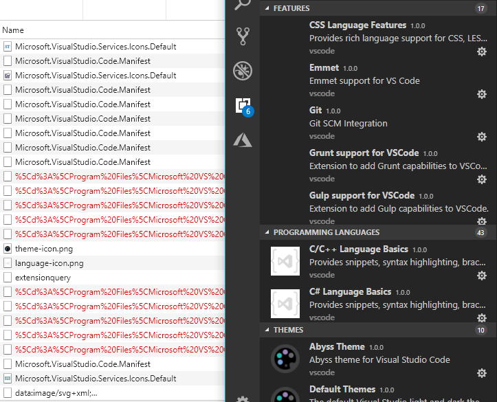 Extension's icons are not load · Issue #52101 · microsoft/vscode · GitHub